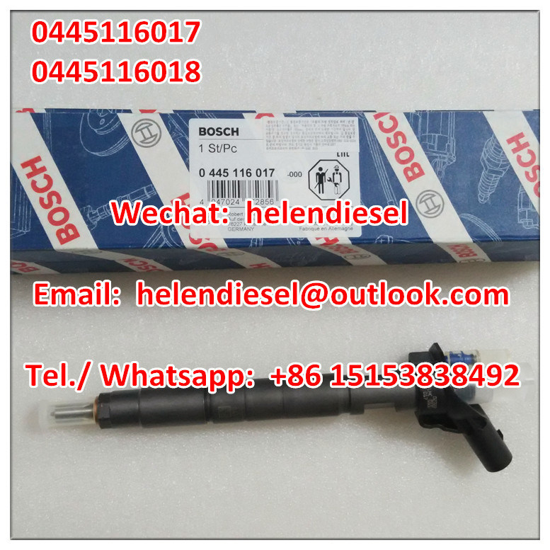 Genuine and New BOSCH injector 0445116017 , 0 445 116 017, 0445116018 ...
